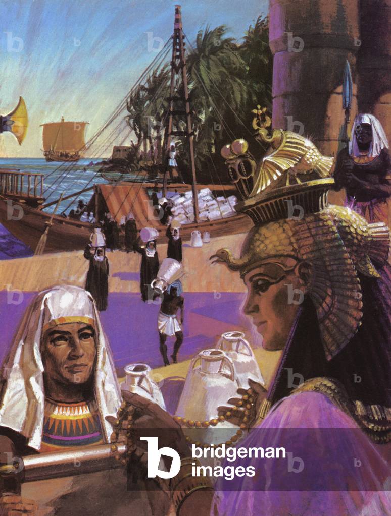 Image of Nehsi, the pioneer explorer of ancient Egypt (colour litho) by ...