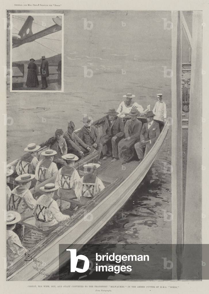 Image of Cronje, his Wife, Son, and Staff conveyed to the Transport by ...
