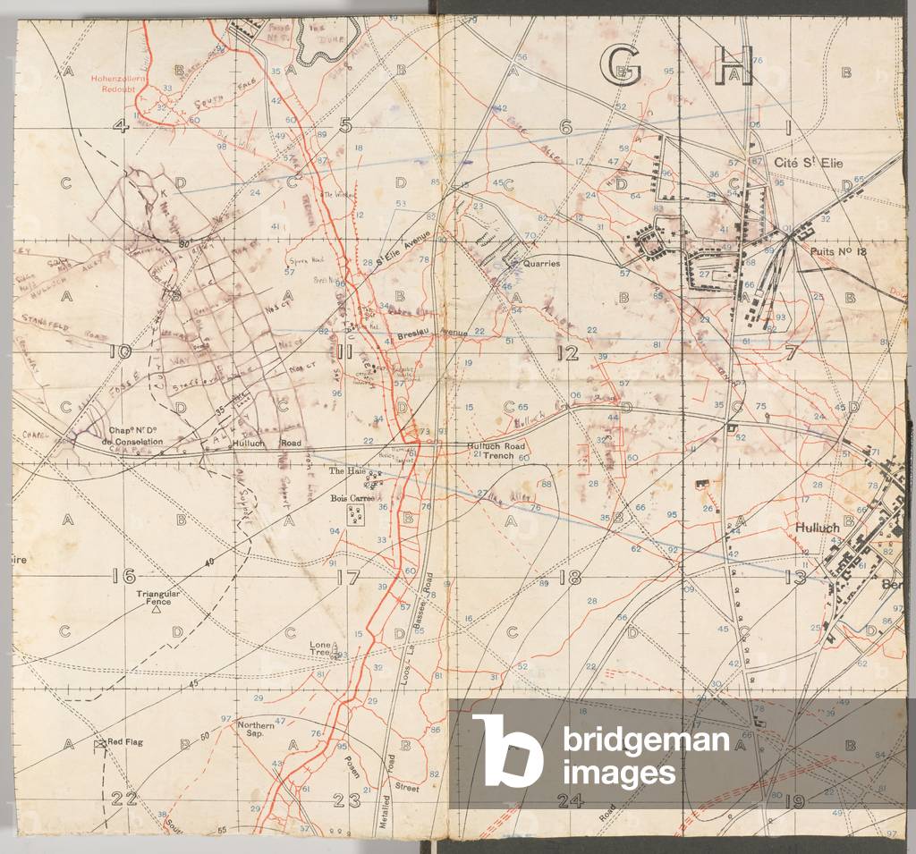 Image of Trench map of 7th Division frontage of attack at the