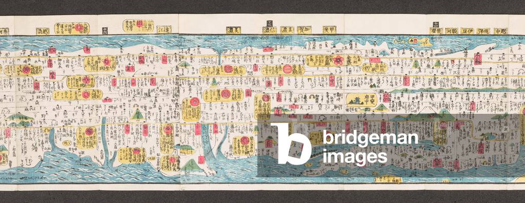 Image of Section of a map of roads in Japan. Dai Nihon by Japanese ...