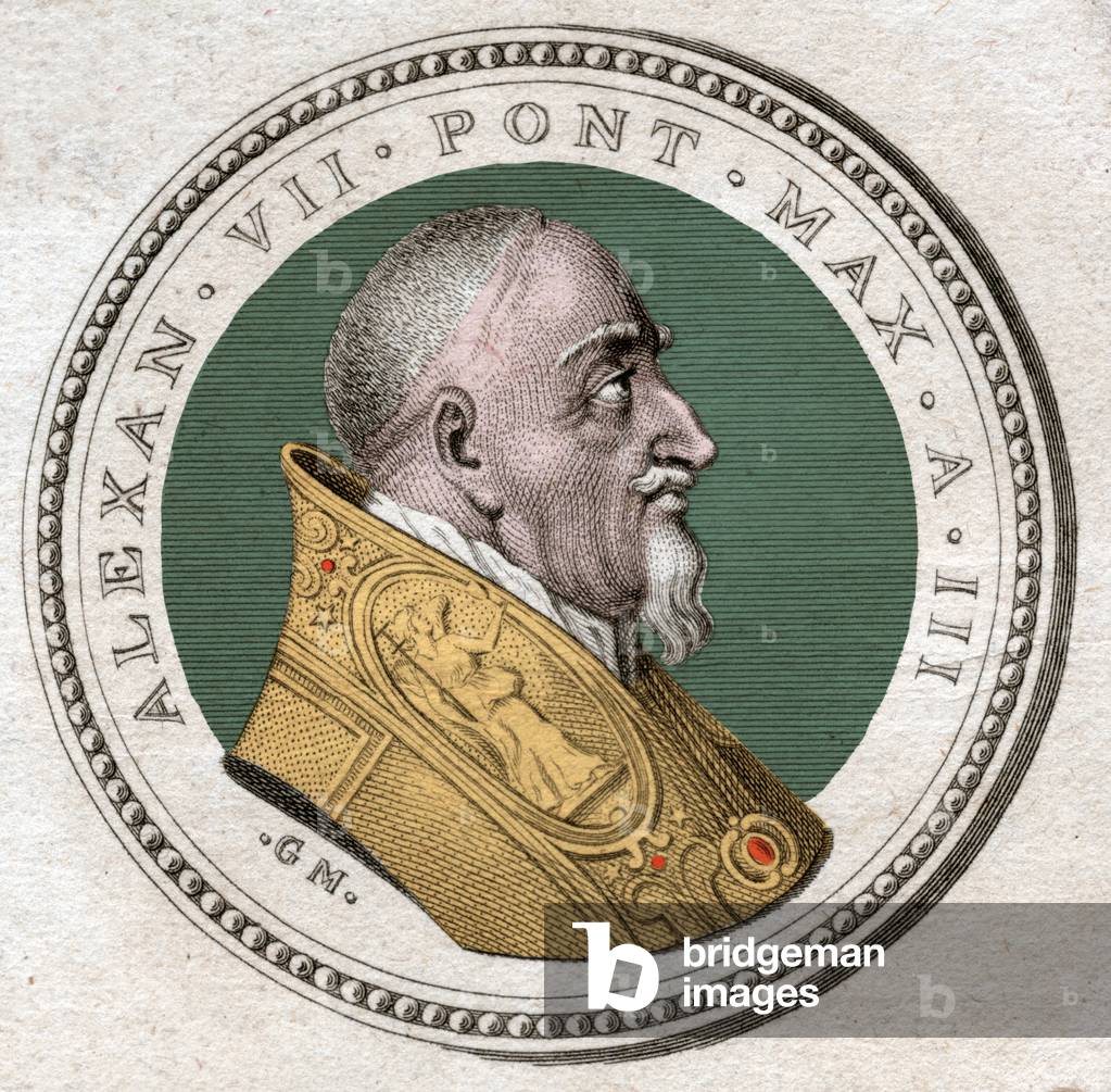 Image of Pope Alexander VII, 17th century (engraving)