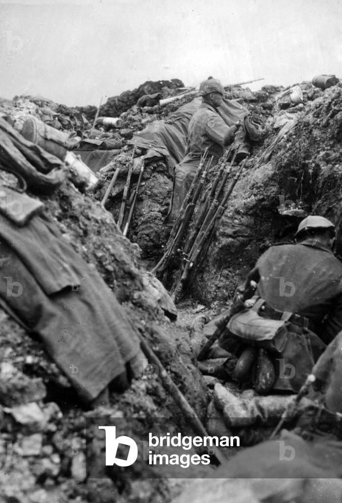 Image of The Battle of Verdun,1916 (b/w photo)
