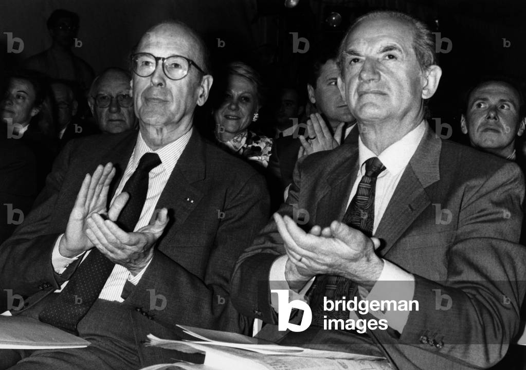 Image of Valery Giscard D'Estaing and Alain Peyrefitte, Paris, May 22, 1991