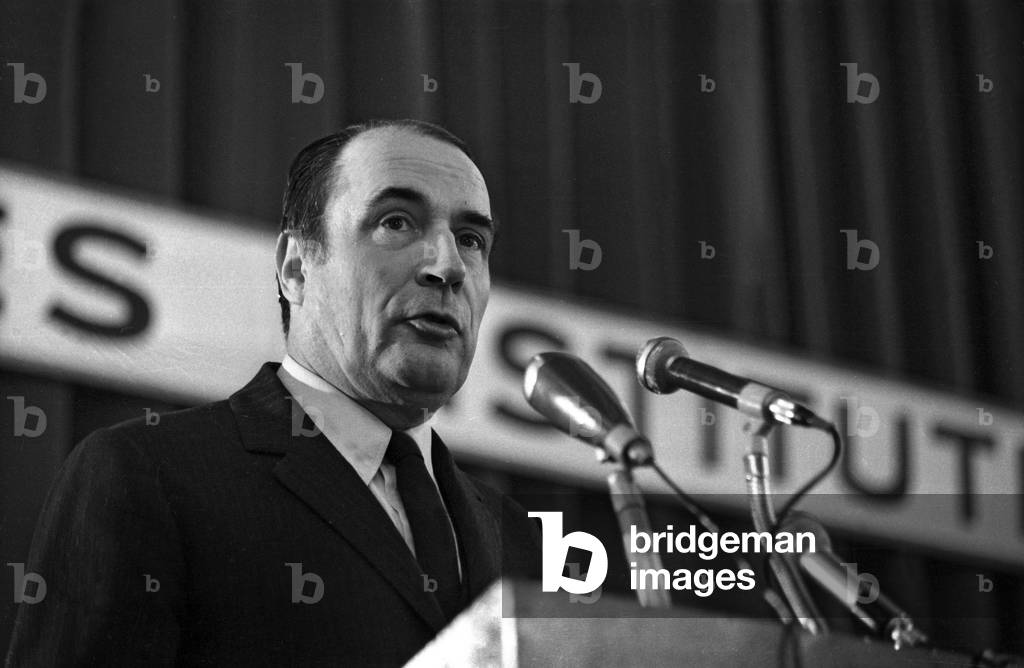 Image of Francois Mitterrand, 1969 (b/w photo)