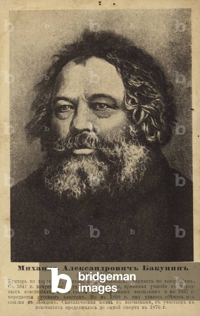 Image of Mikhail Bakunin, Russian anarchist philosopher and theorist ...