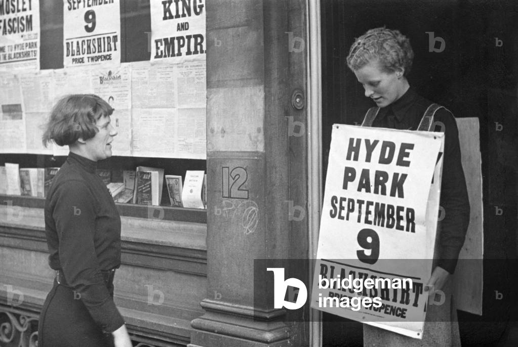 Image of Female members of the BUF in London, 1934 (b/w photo)