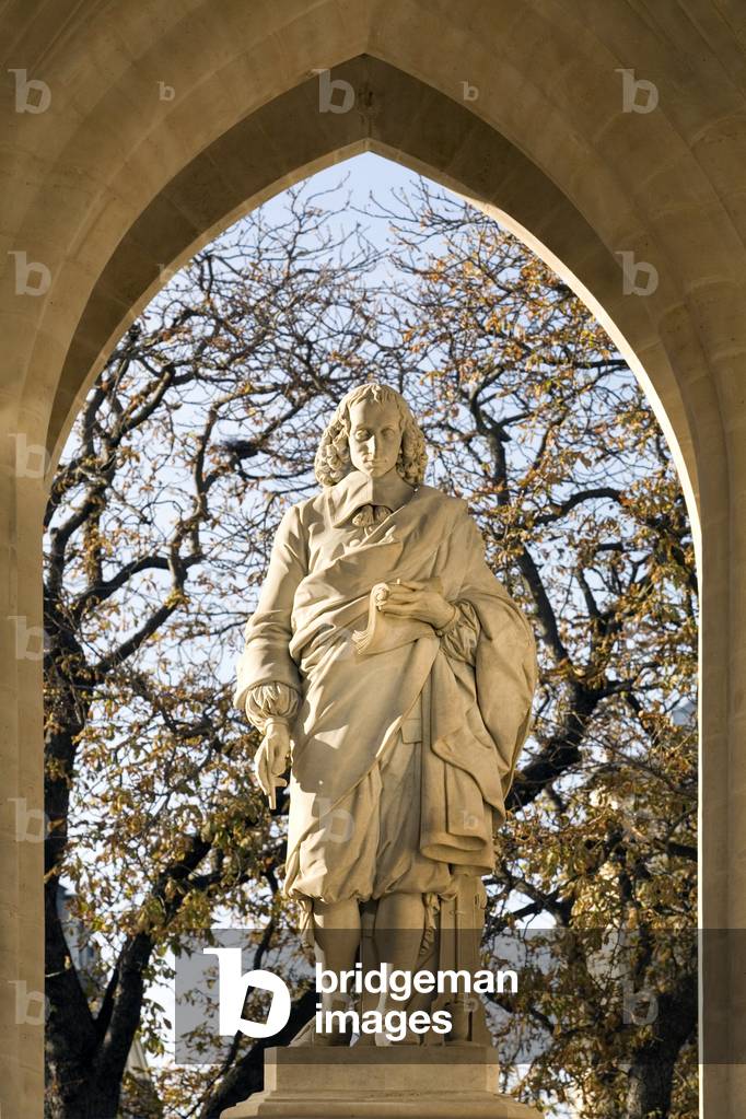 Image of Statue of Blaise Pascal (1623-1662), philosopher, French ...