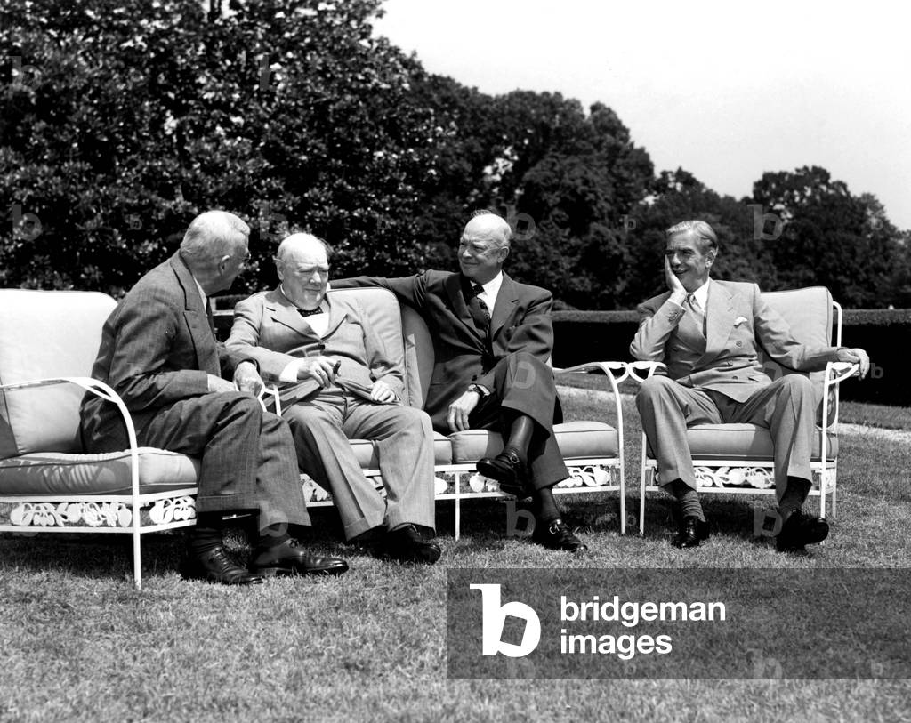 Image of John Foster Dulles (1888-1959), Winston Churchill; President ...