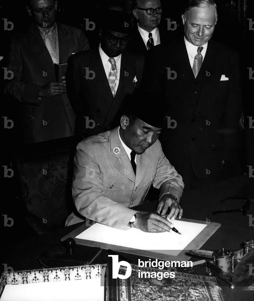 Image of Portrait of President Soekarno (or Sukarno) (1901-1970 ...