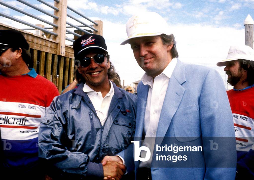 Image of Portrait of Donald Trump and Don Johnson in 1988
