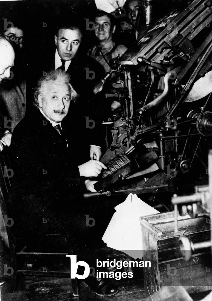 Jan. 24, 1934 - New York, NY, U.S. - Professor ALBERT EINSTEIN setting ...